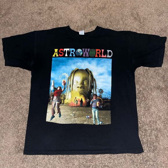 Teestyled Value | Shirts | Travis Scott Astroworld Album Tee Shirt Used ...